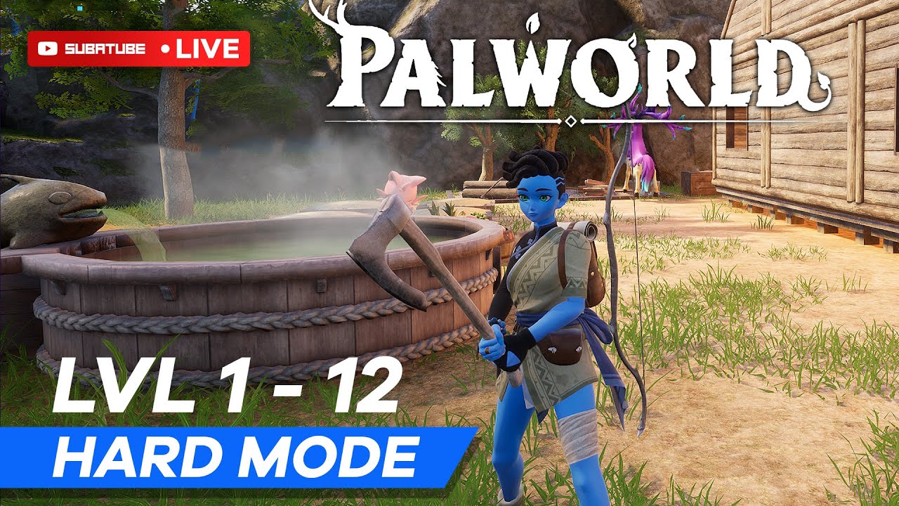 PALWORLD Hard Mode Day 1 (Level 1 - 12) Pokemon With Guns #palworld ...