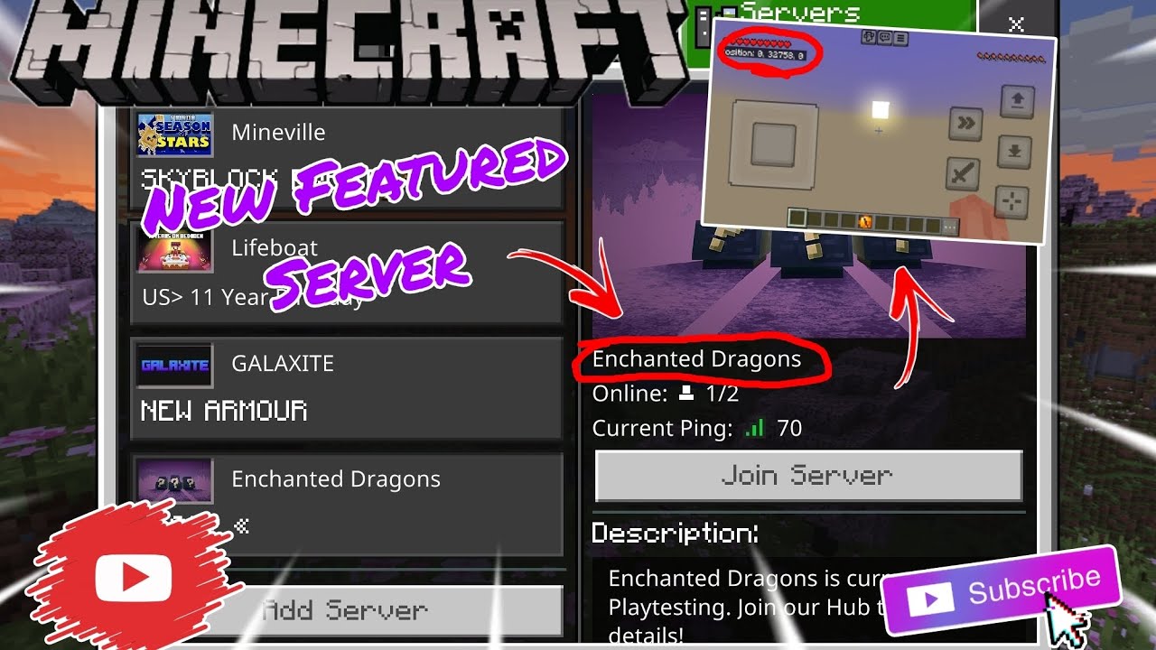 Minecraft Bedrock Has A New Featured Server!!! Working in 1.20.8+ - YouTube