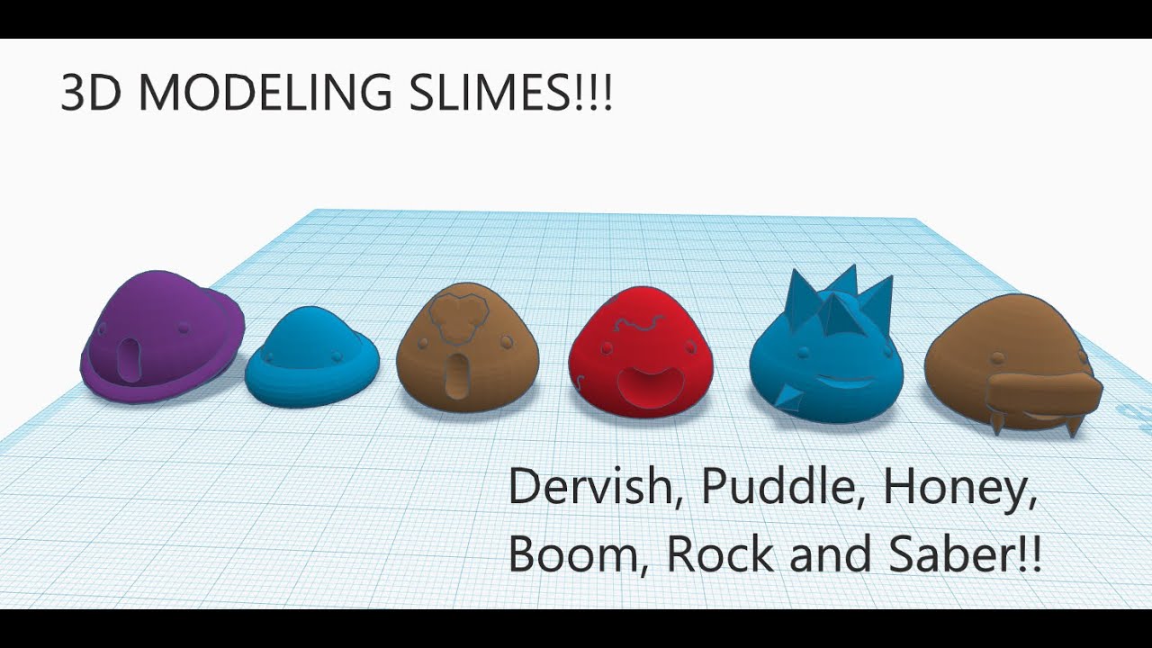 3D Modeling Slime Rancher - Dervish, Puddle, Honey, Boom, Rock, and ...
