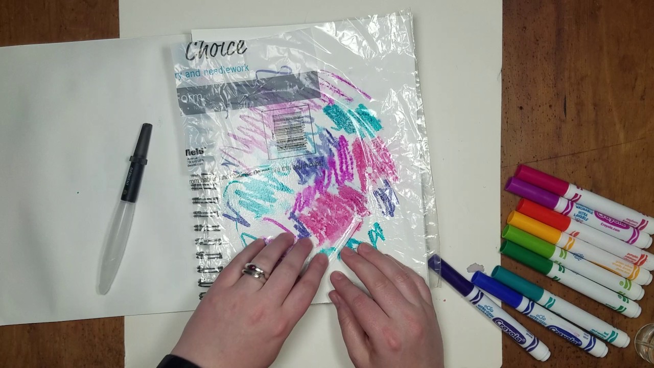 Using Kid Markers to Make A Watercolor Background - YouTube