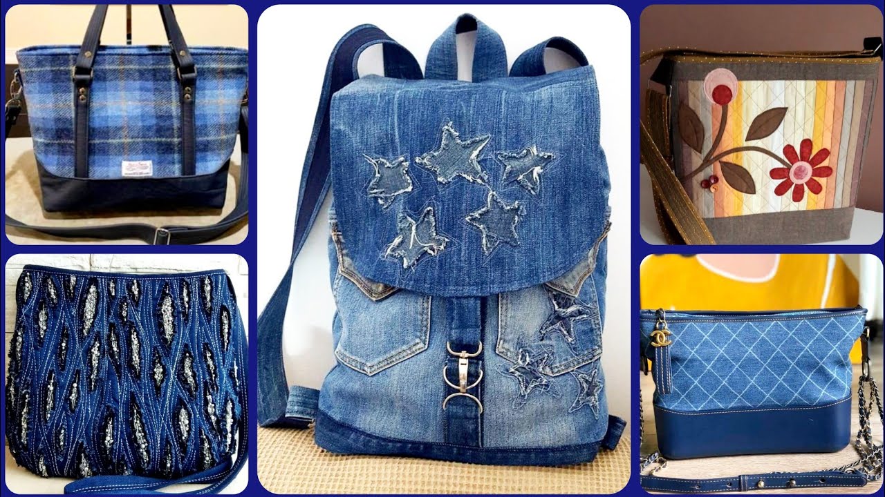 most beautiful and super stylish denim patchwork shoulder handbags ...
