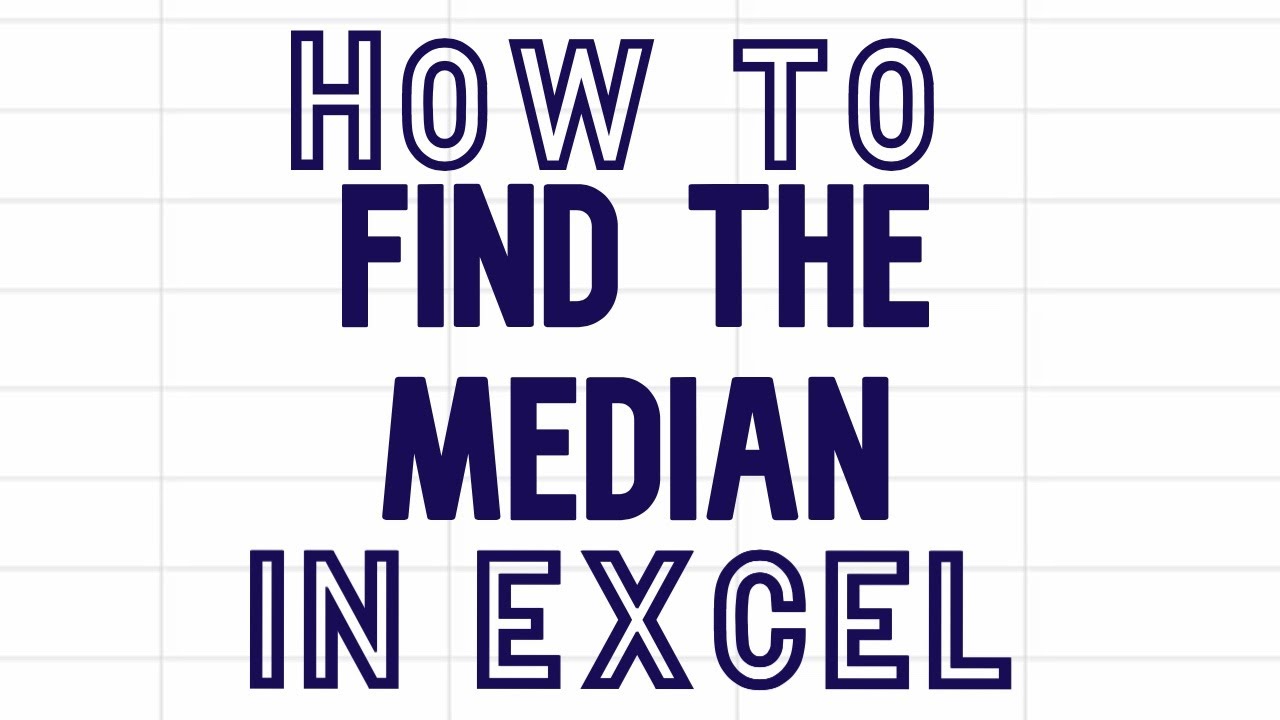 How To Find The Median In Excel Median Excel Exceltips Exceltutorial Youtube
