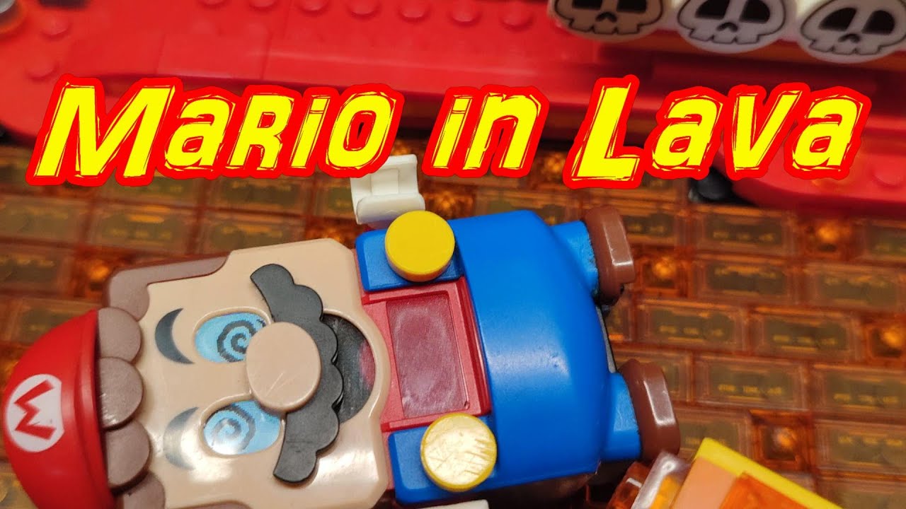 LEGO Mario burning in Lava Master the Level - YouTube