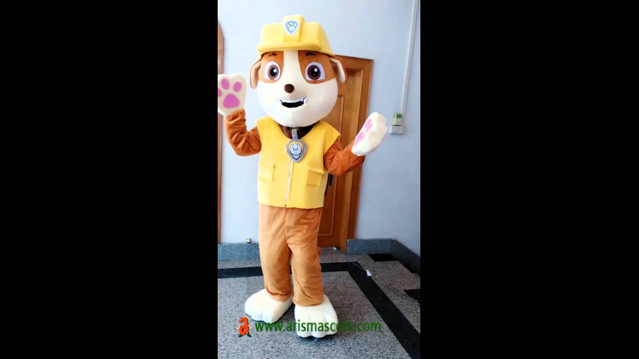 rubble paw patrol mascot costume paw patrol costumes for adults - YouTube