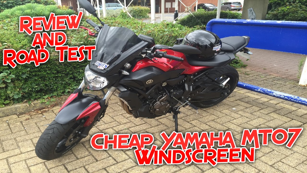 #119 Cheap Yamaha MT-07 Windscreen Review and Road Test!! - YouTube