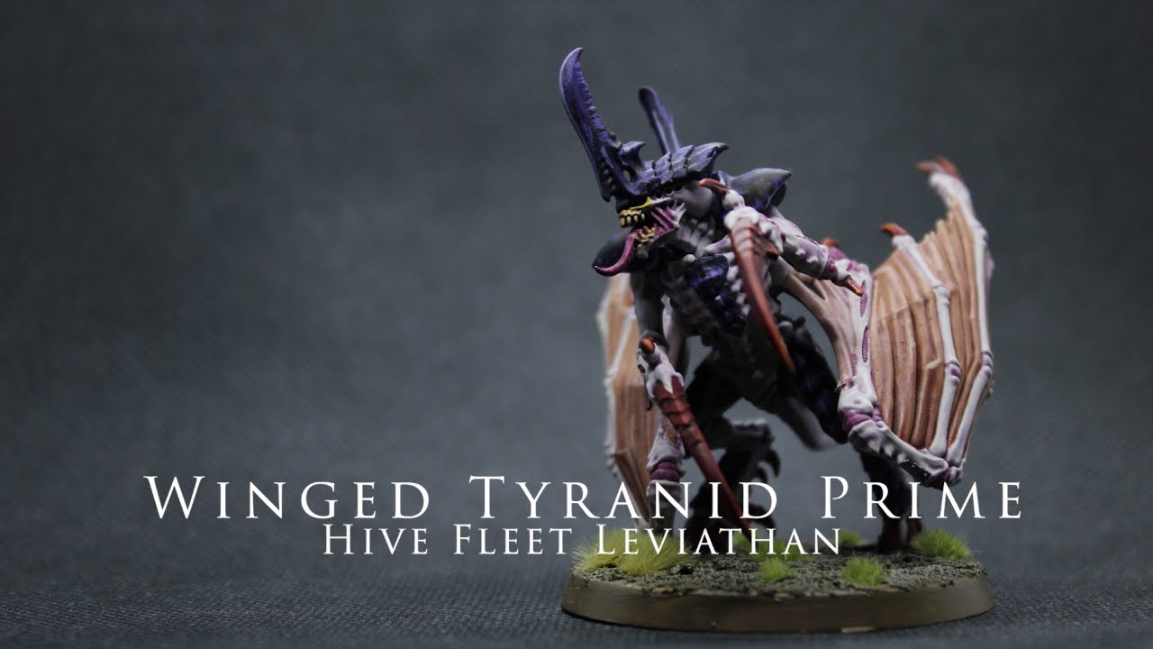 How I Paint The Winged Tyranid Prime From The Leviathan Box Set - YouTube