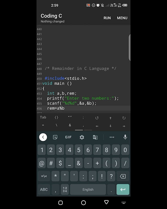 Reminder In C Coding Clanguage Shorts Cpogramming Computerscience Pograming Youtube