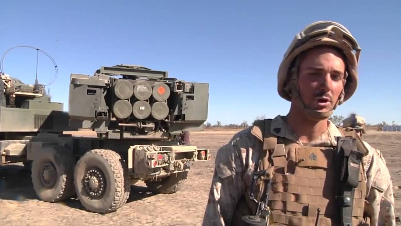US Marines Firing the Extremely Powerful Multiple Rocket Launcher M142 ...