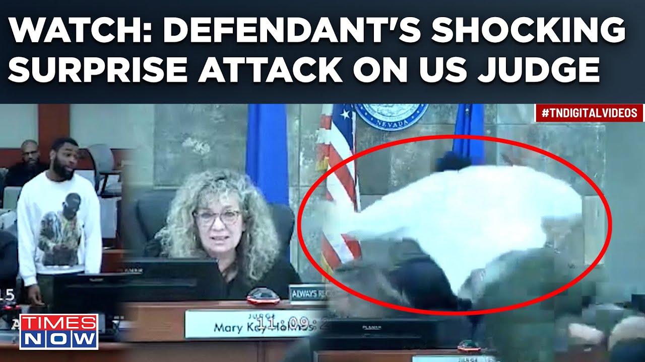 Watch: US Courtroom Brawl On Cam| When Defendant Launched Shocking ...