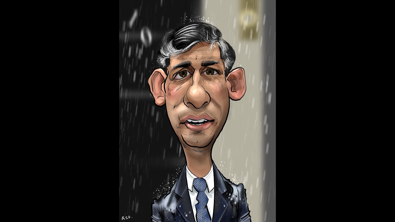 Drawing (Rishi Sunak) in the Rain - YouTube