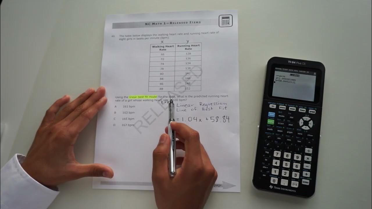 How to Perform Linear Regression/Line of Best Fit on TI-84 Plus CE ...