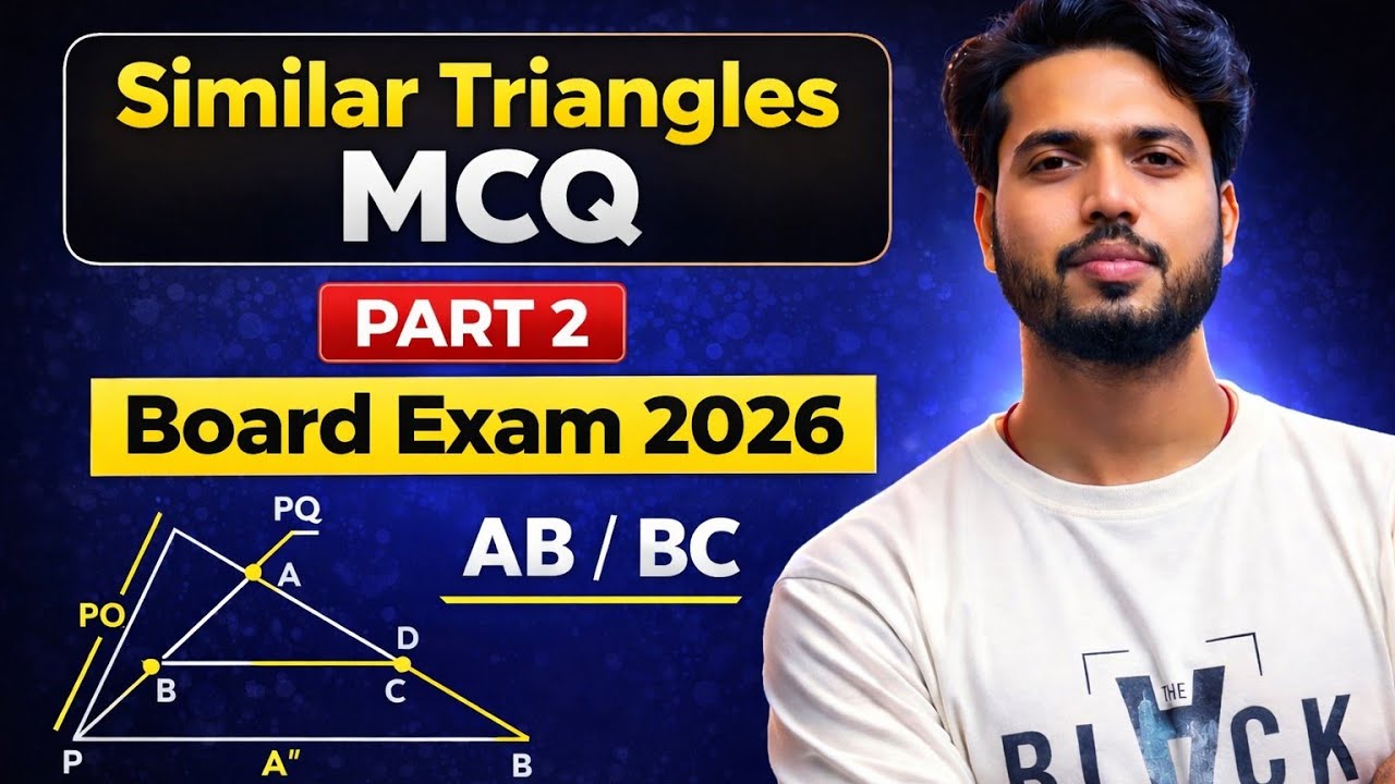Class 10 Maths MCQ Part 2 😱 | Similar Triangles | Board Exam Sure ...