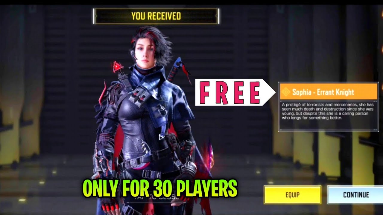 FREE BUT ONLY FOR 30 PLAYERS LEGENDARY SOPHIA & LEGENDARY DRH CODM ...
