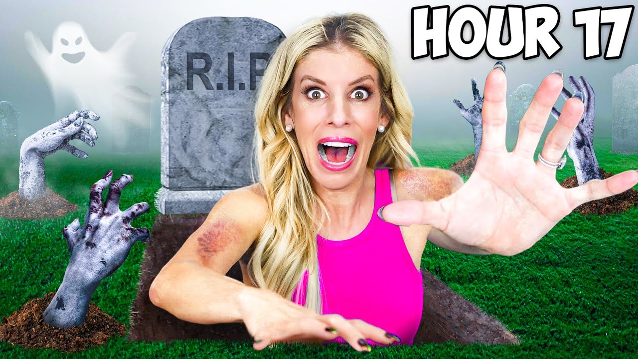 SURVIVING in a GRAVEYARD for 24 Hours - YouTube