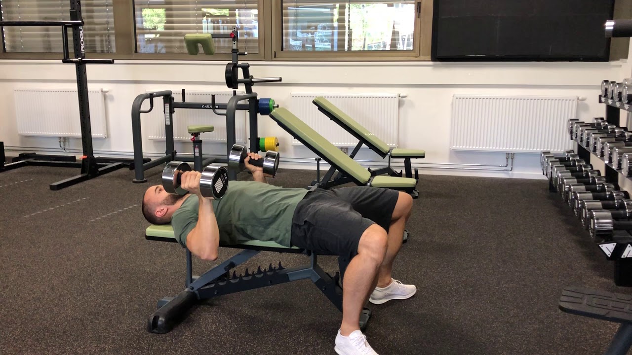 DB Bench Press, flat, neutral - YouTube