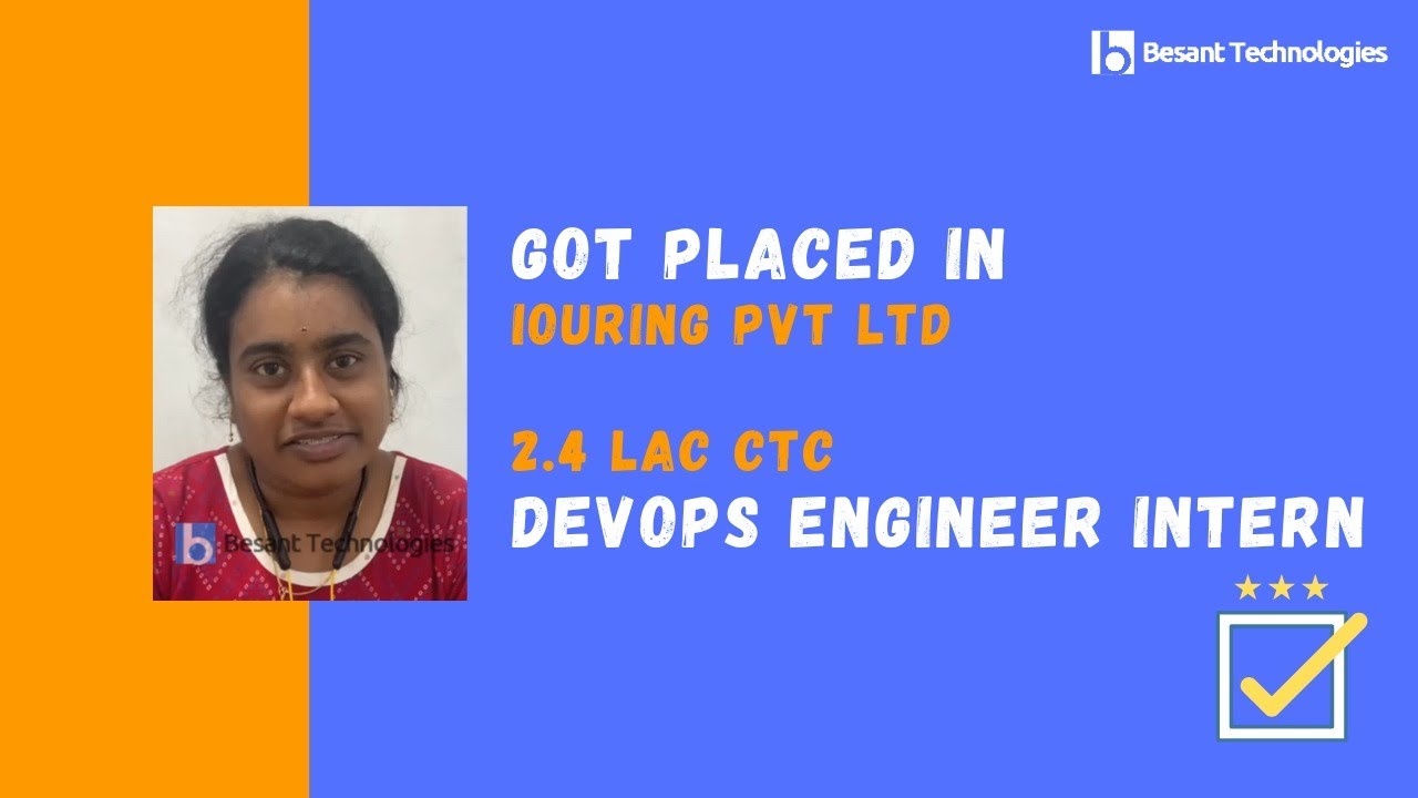 Besant Technologies Placement | Preetha Got Placed | 100% Job Assured ...