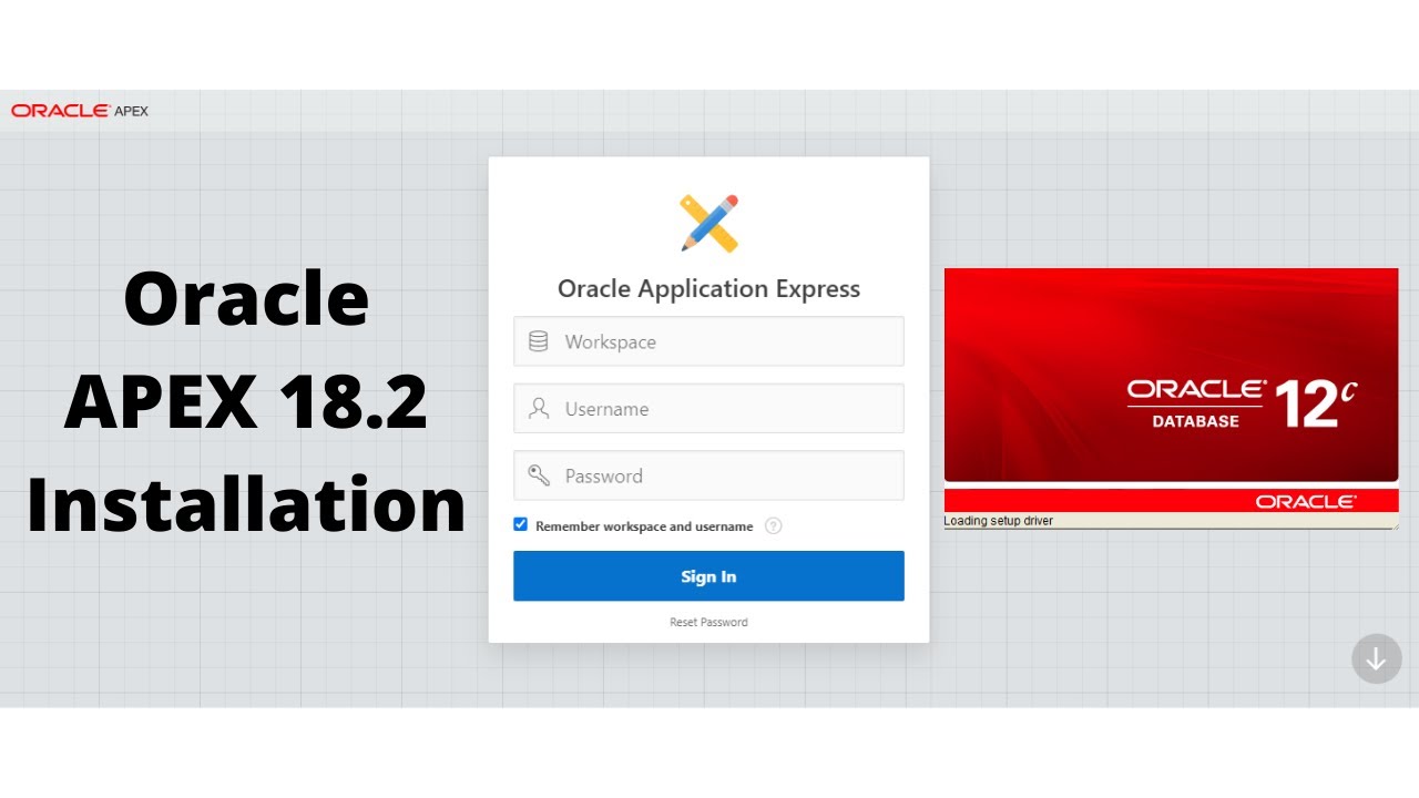 Oracle Apex Installation 18.2 - DB 12c R2 - YouTube