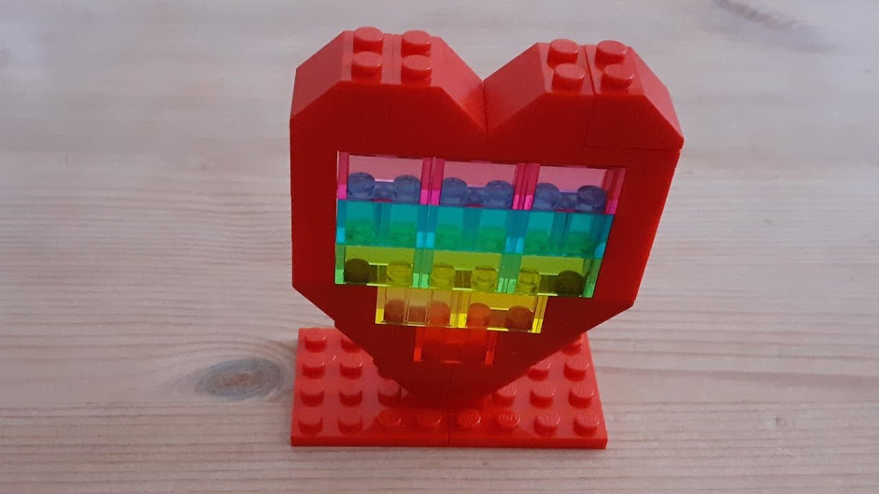 LEGO Valentine's Day Rainbow Heart - YouTube