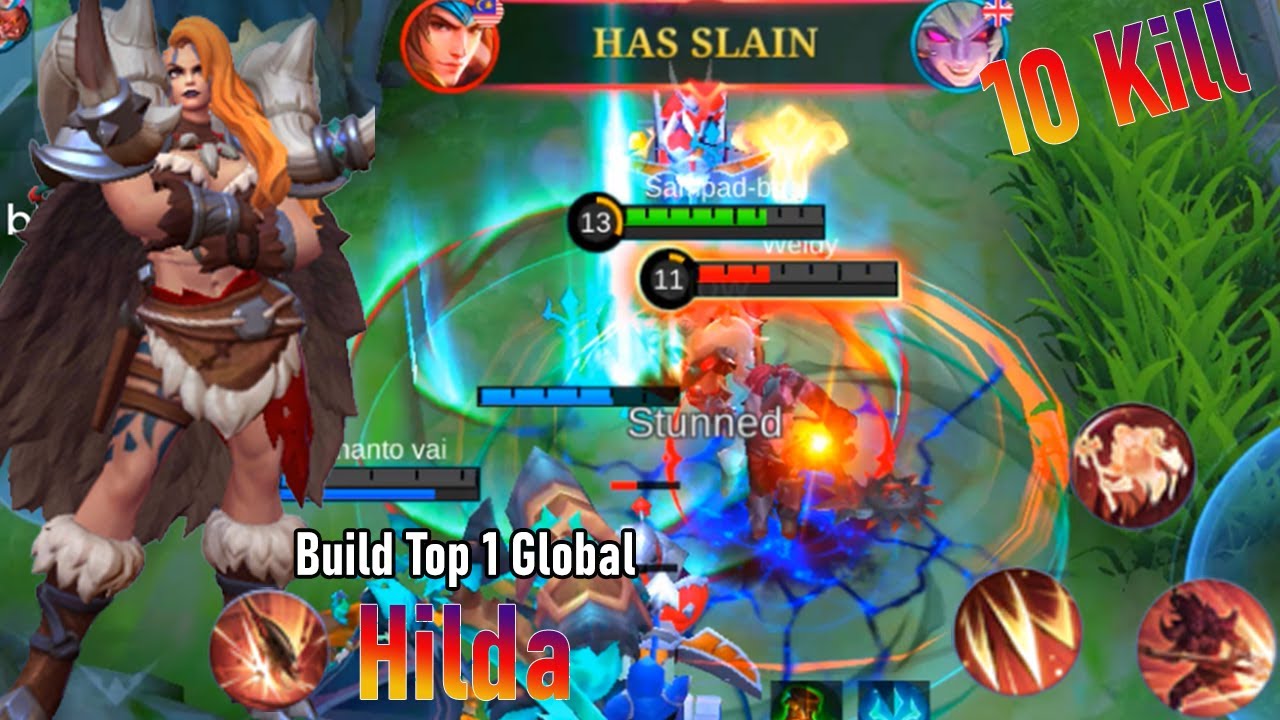 11 Kills Hilda with 3x BOD 100% Deadly!! - Build Top 1 Global Hilda ...