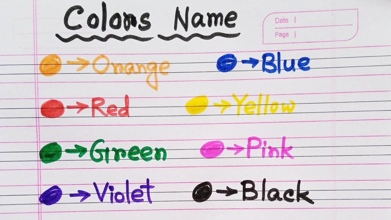 Colours Name for kids। Colours Name। Spelling of Colours । Spelling of ...