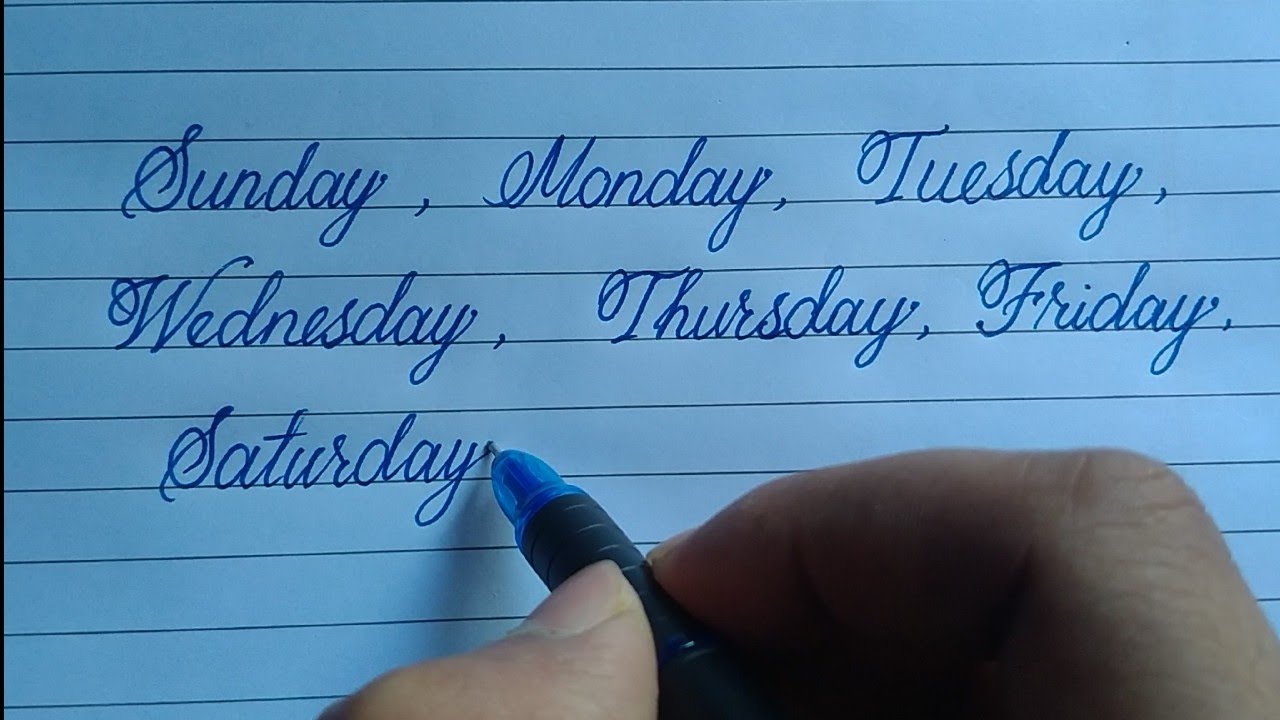 Very Neat Handwriting | English Cursive writing with Gel Pen | Palsh ...