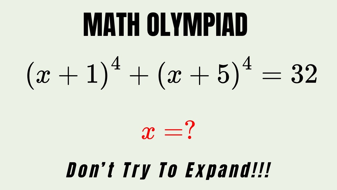 The Algebra Problem That LOOKS IMPOSSIBLE (But Has a Genius Trick ...