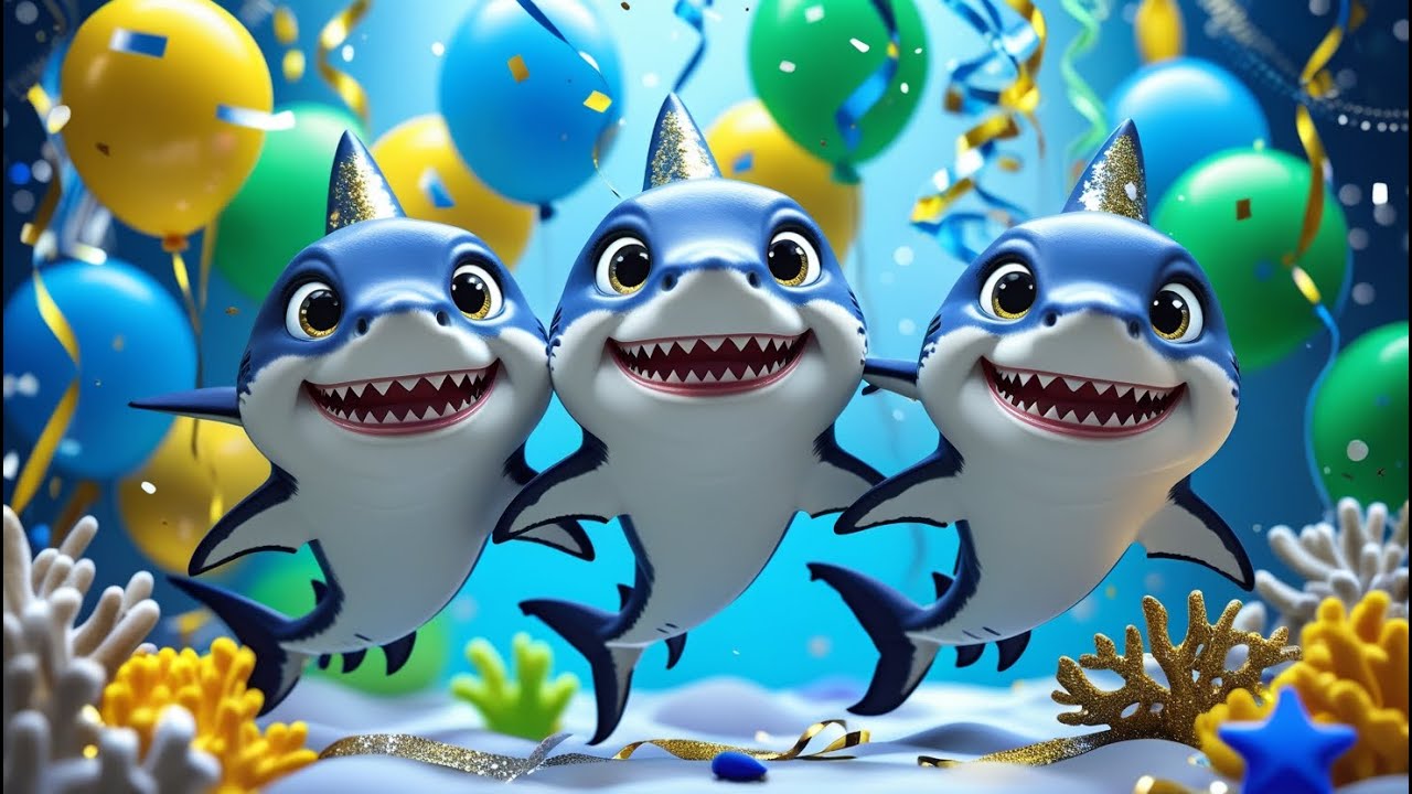 HAPPY NEW YEAR CELEBRATION With Sharks, Animals and KIDS With Fun ...