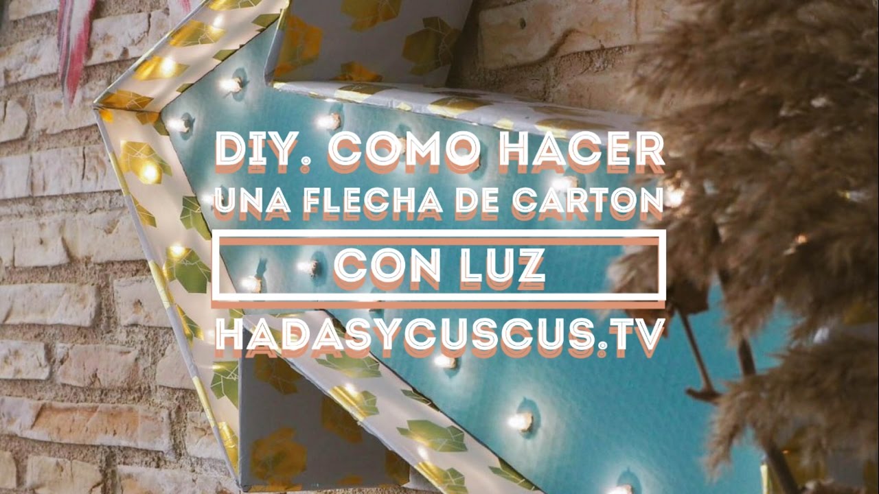 Como hacer una Flecha de luz de carton, marquee light - YouTube