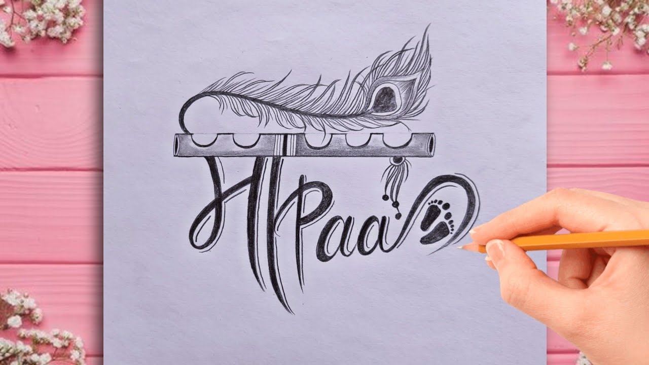 how to make beautiful and simple Maa ️ Paa drawing with pencil - YouTube
