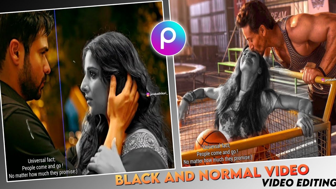 One photo black and another normal || sad video editing tutorial ...