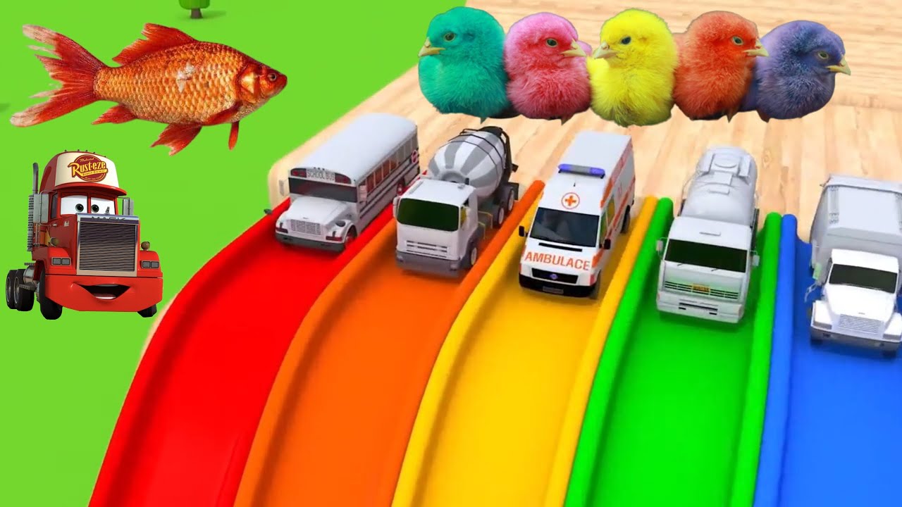 Learn Colorsfor Kids car wala cartoon Toy lide for kids, magic water ...