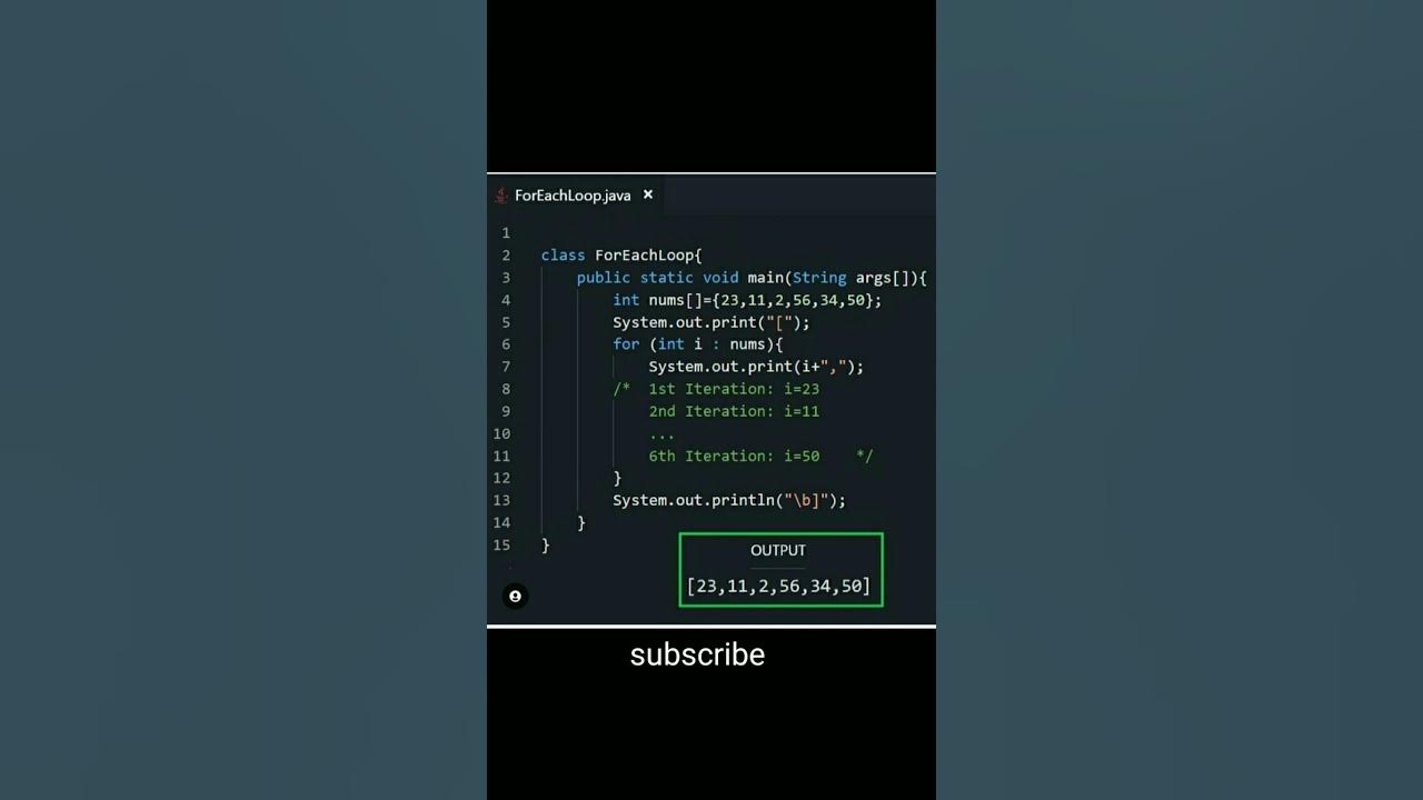 how to use for each loop in Java #code #java #programming #shortsvideo #developers #shorts # ...