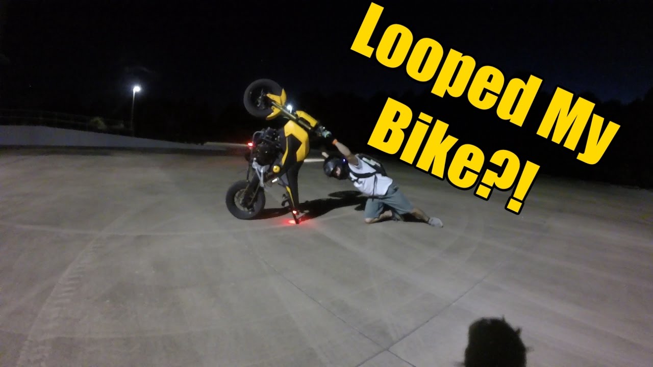 Friend Loops motorcycle in a wheelie! - YouTube