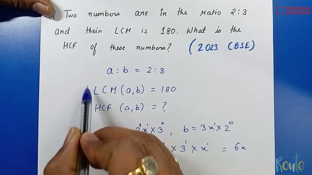 Two Numbers Are In The Ratio 2 3 And Their LCM Is 180 What Is The HCF Two Numbers Are In The Ratio 2 3 And Their LCM Is 180 What Is The HCF