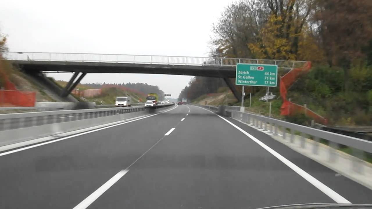 Autobahn A4 Schweiz - YouTube