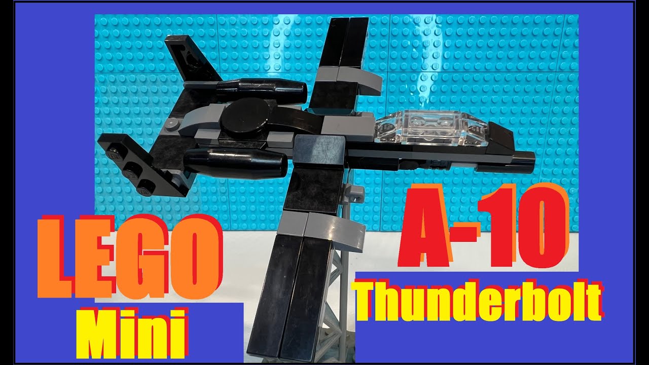 Custom LEGO A-10 Thunderbolt aircraft. Mini scale - YouTube