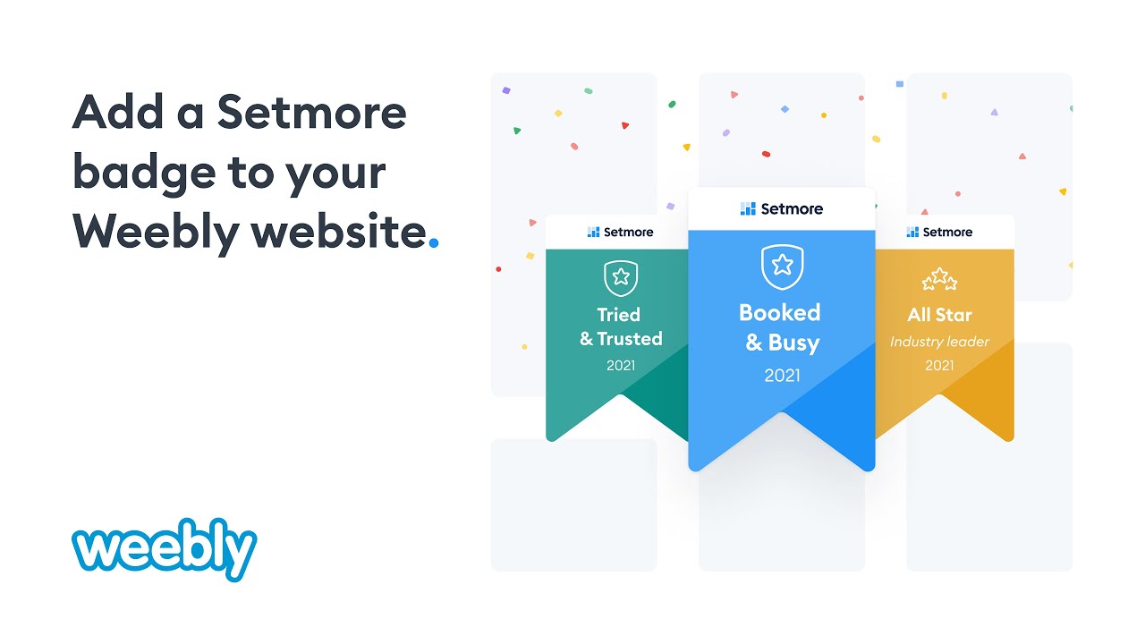How to add a badge to your Weebly website | Setmore - YouTube