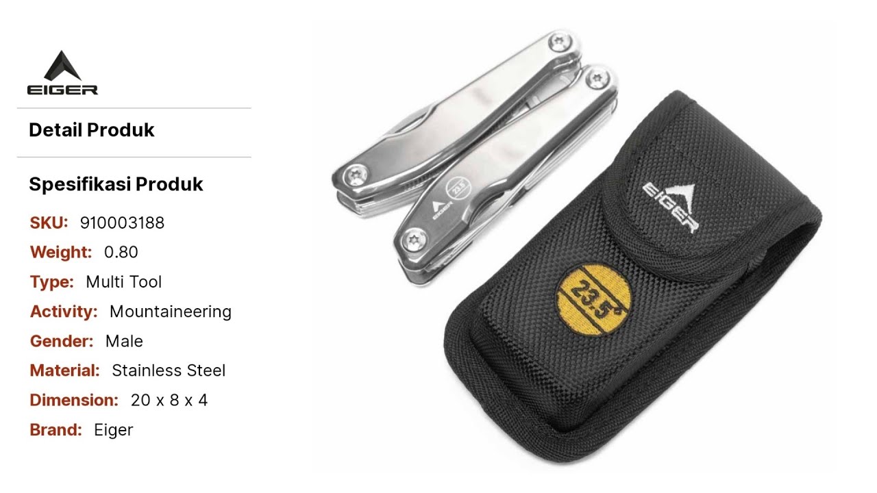 PISAU EIGER IRON HEAD || KNIVES MULTY TOOL KNIFE || 910003188 - YouTube