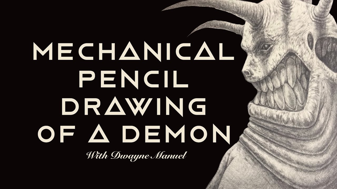 DEMONS GRIN Mechanical Pencil Drawing - YouTube