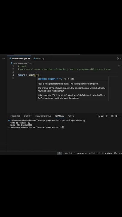 Aprende Python conmigo #algoritmo #coding #python https://youtu.be/Y7Vm_B43RbM?si ...