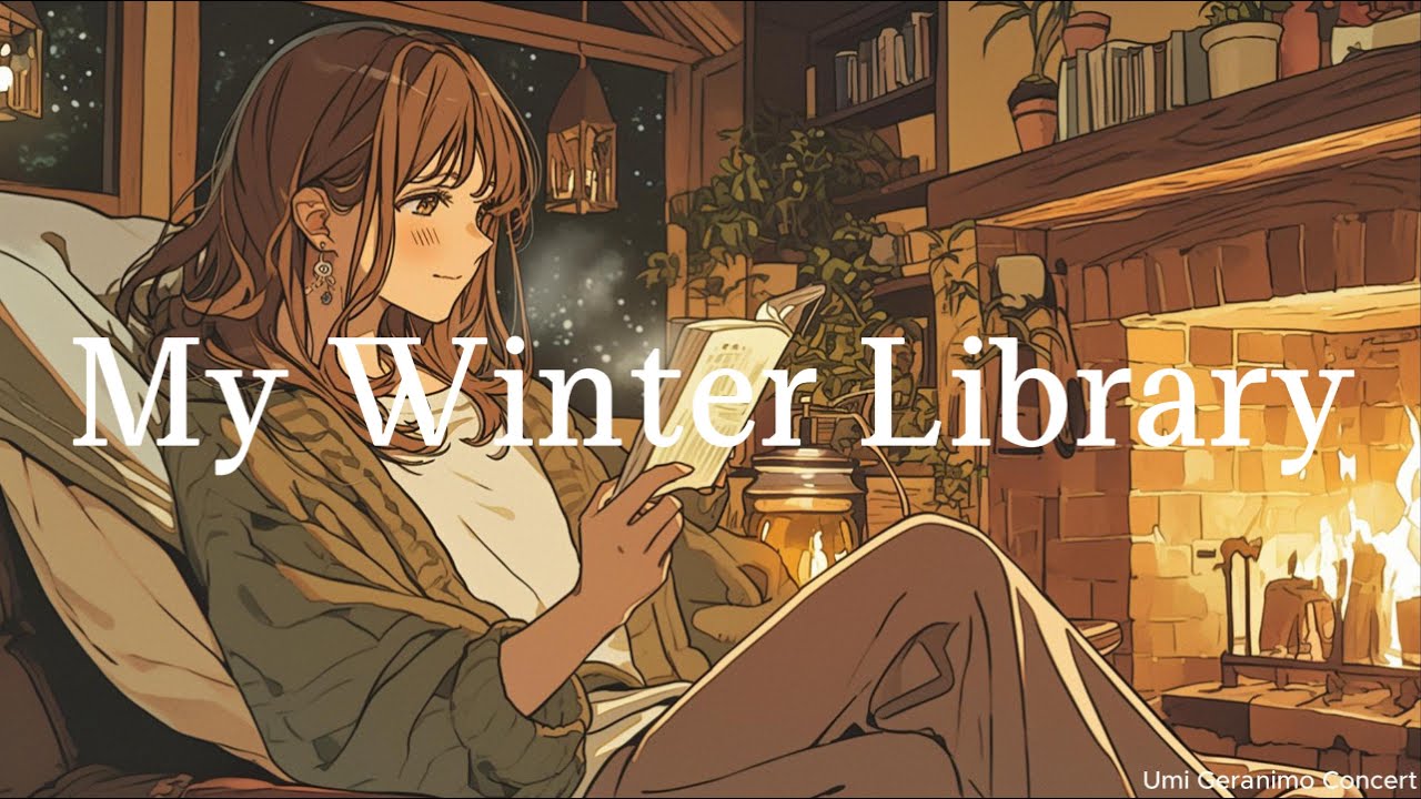 My Winter Library | Calm Piano Background Music for Reading ...