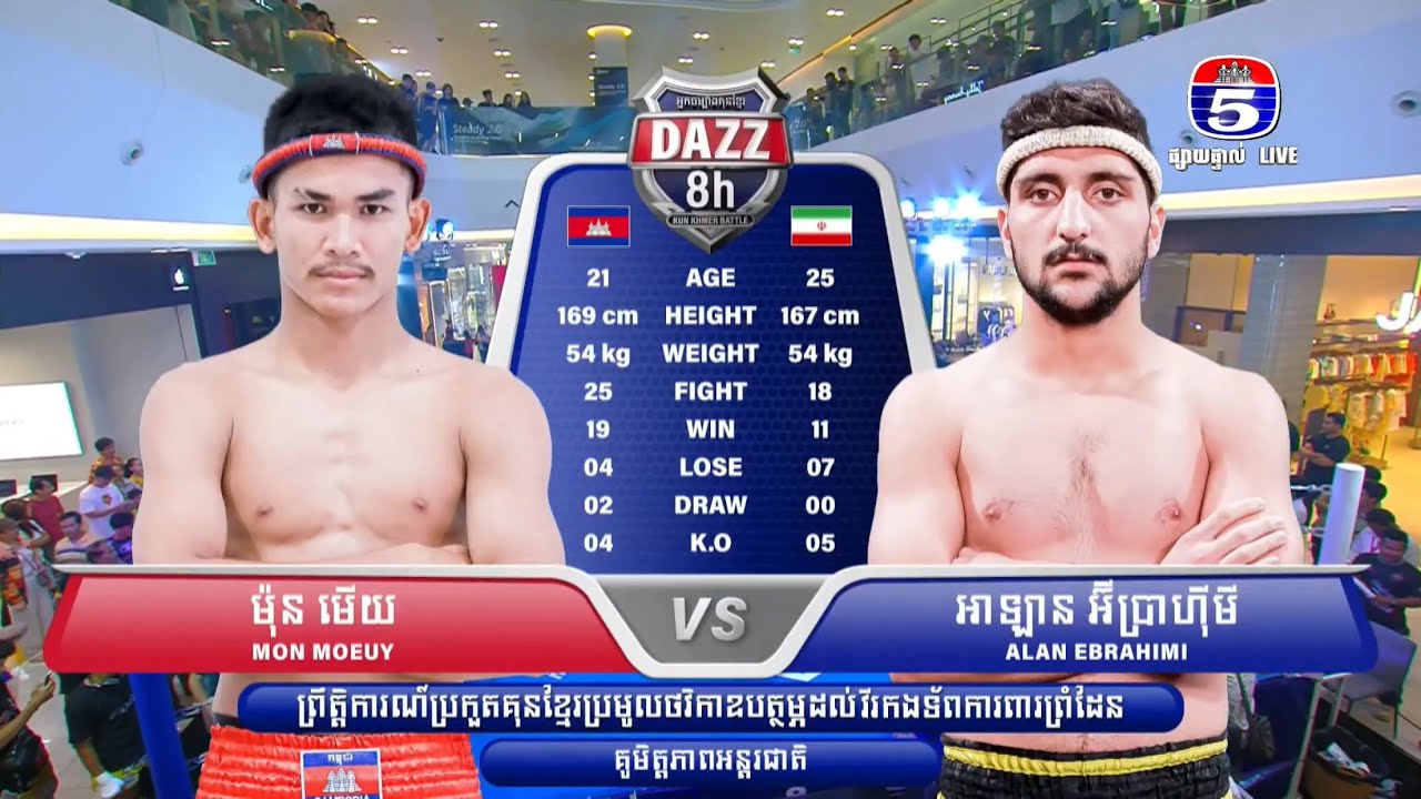 ម៉ុន មើយ 🇰🇭 Vs 🇮🇷 អាឡាន អ៊ីប្រាហ៊ីមី [MON MOEUY Vs ALAN IBRAHIM] (Full ...