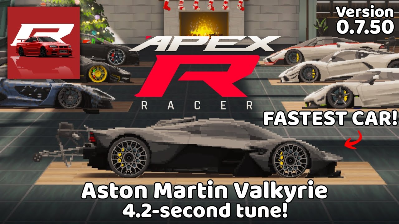 Fastest Car In APEX Racer! Aston Martin Valkyrie - 4.2 Seconds 1/4 Mile ...