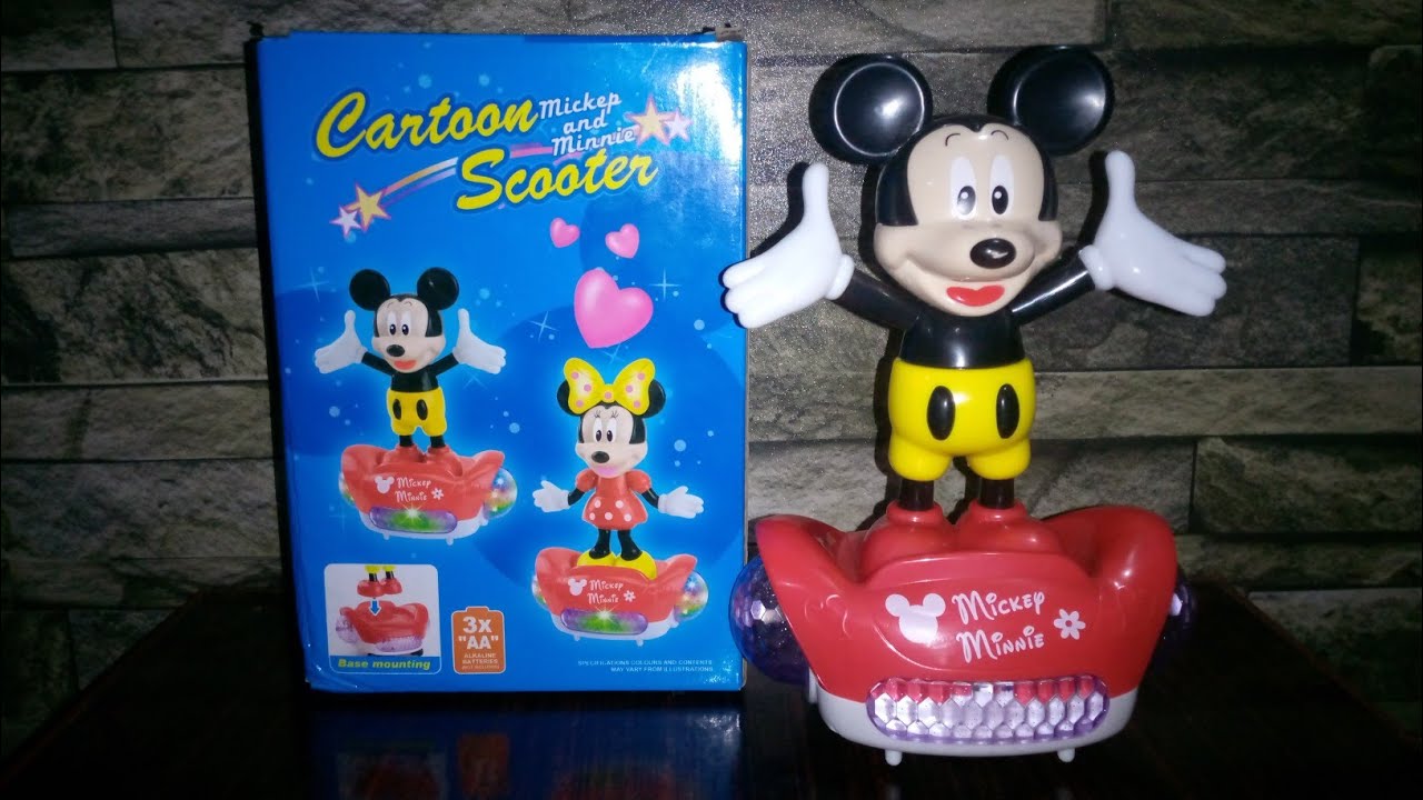 Mickey and Minnie Cartoon Scooter | Mickey Mouse Scooter | Toys and ...