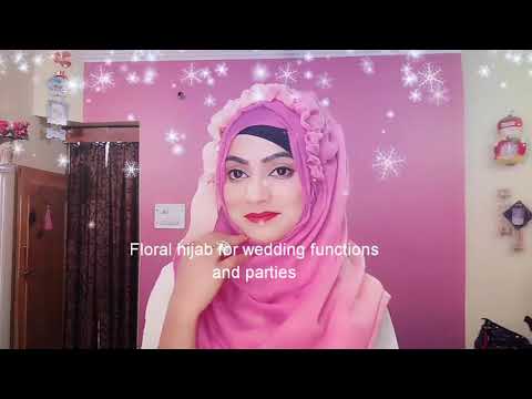 Floral hijab style 2018