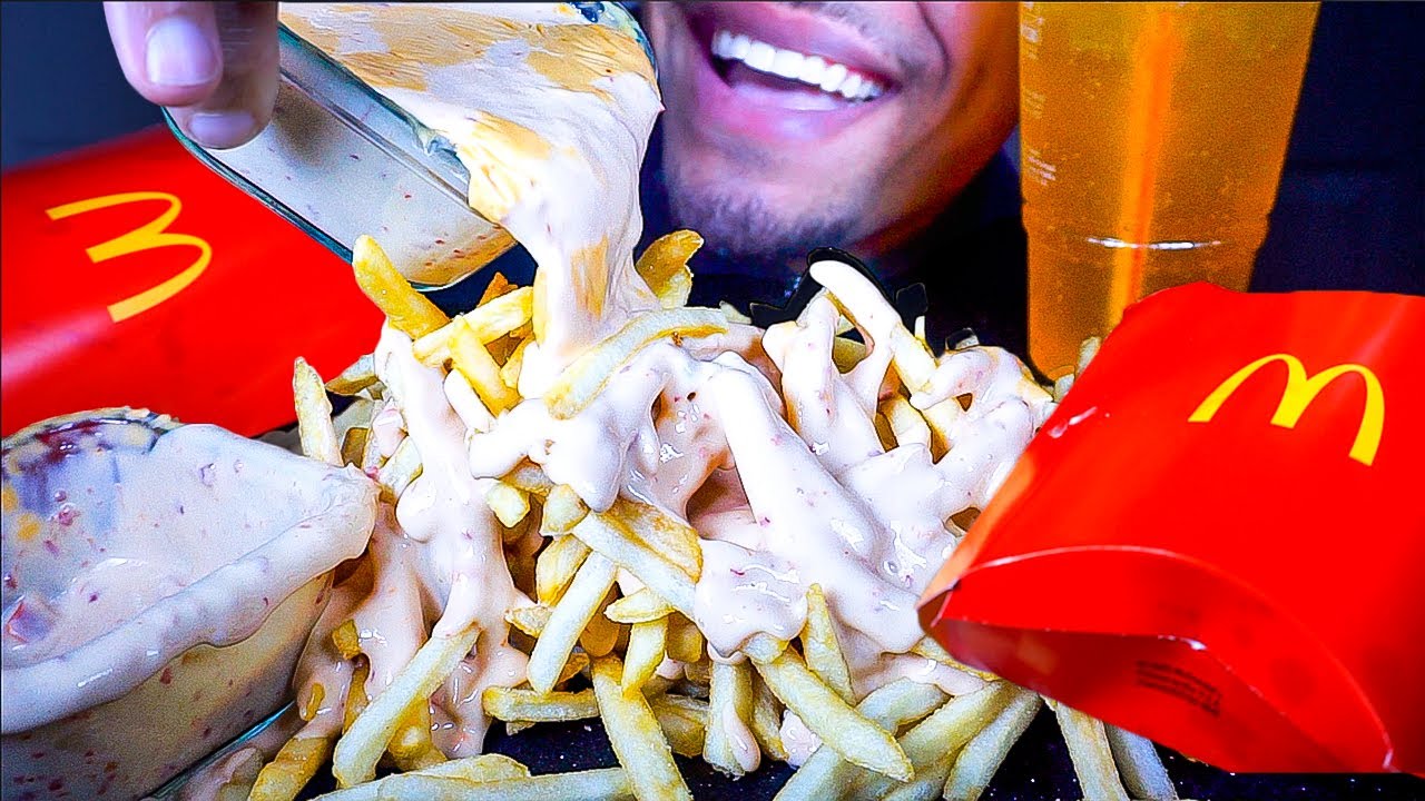 ASMR MCDONALD'S MUKBANG ANIMAL STYLE FRIES | RANCH SAUCE | EATING SHOW ...