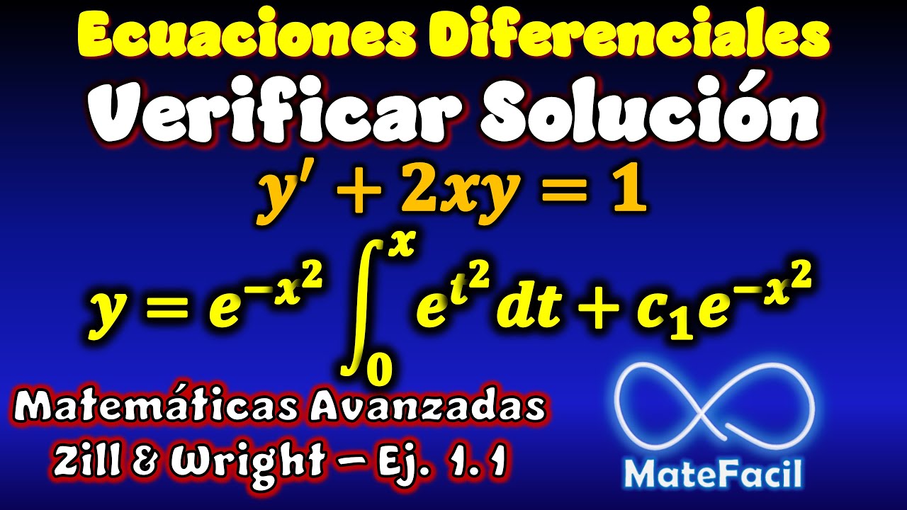 Comprobar Solución con integral, Ecuaciones Diferenciales - Matemáticas ...