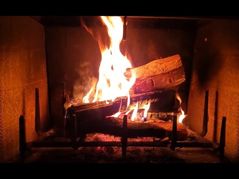 Relaxing Sounds of Fireplace with Cracking Fire Sounds ♡ No Loop ♡ Real ...