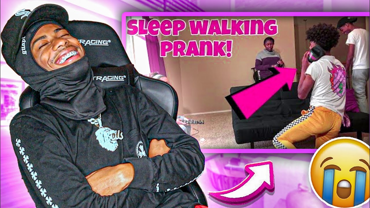 SLEEP WALKING PRANK ON ROOMMATES!!! | TRAY BILLS REACTION - YouTube