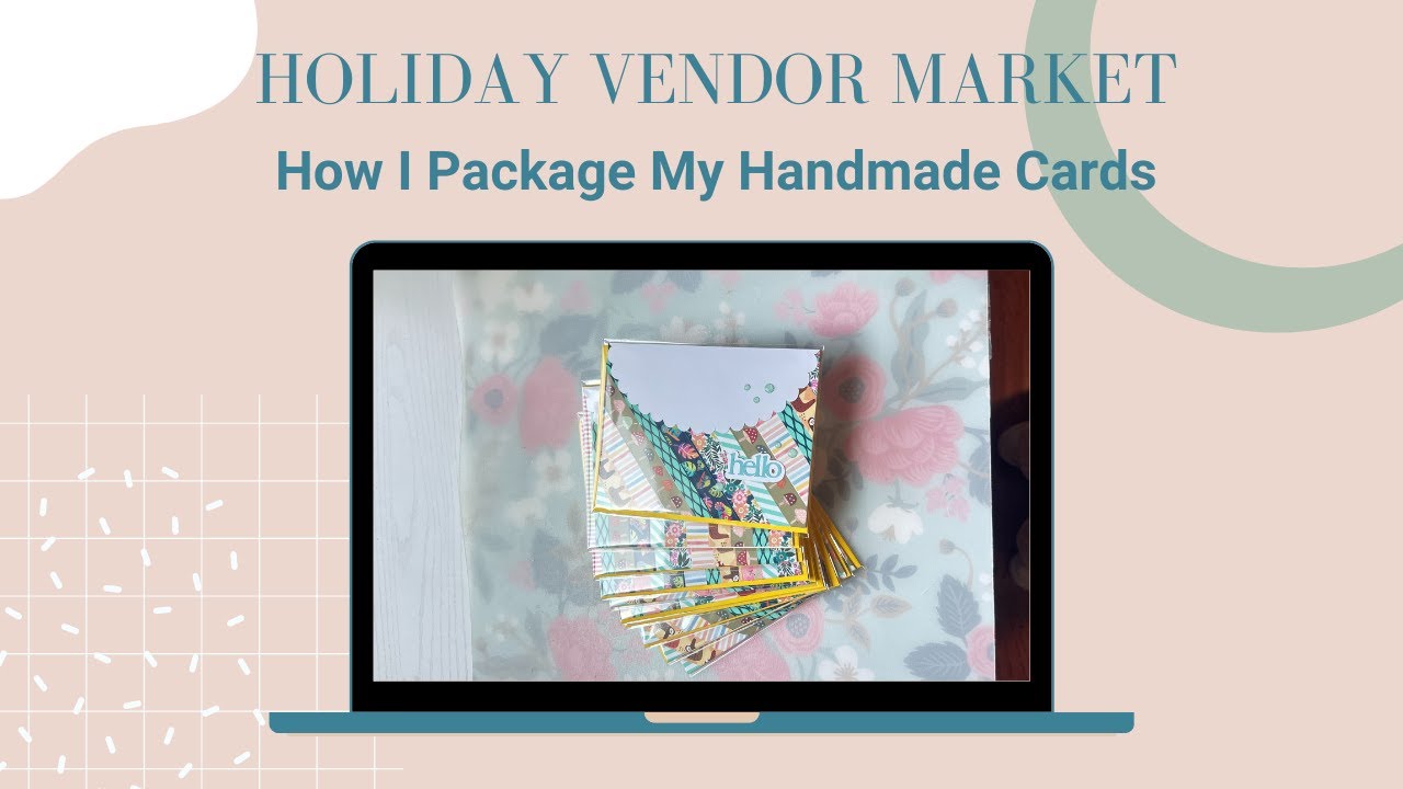 Holiday Vendor Market Prep | Greeting Card Packaging Process for ...
